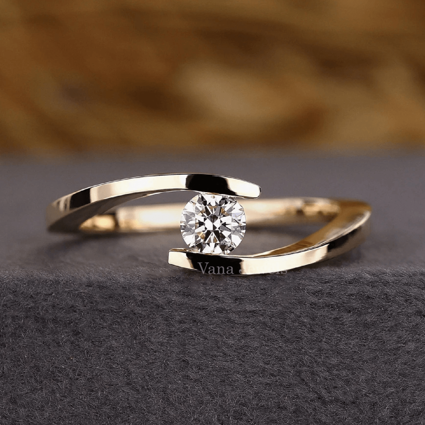 Round Lab Grown Diamond Engagement Ring – Vana Jewels